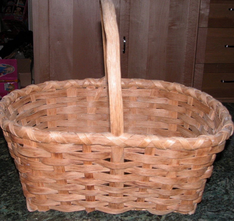 Large Handwoven Primitive Basket Antique Apple Basket Farm | Etsy