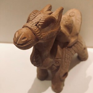 Vintage Handmade Terracotta Clay Camel Statue Egyptian or Moroccan ...