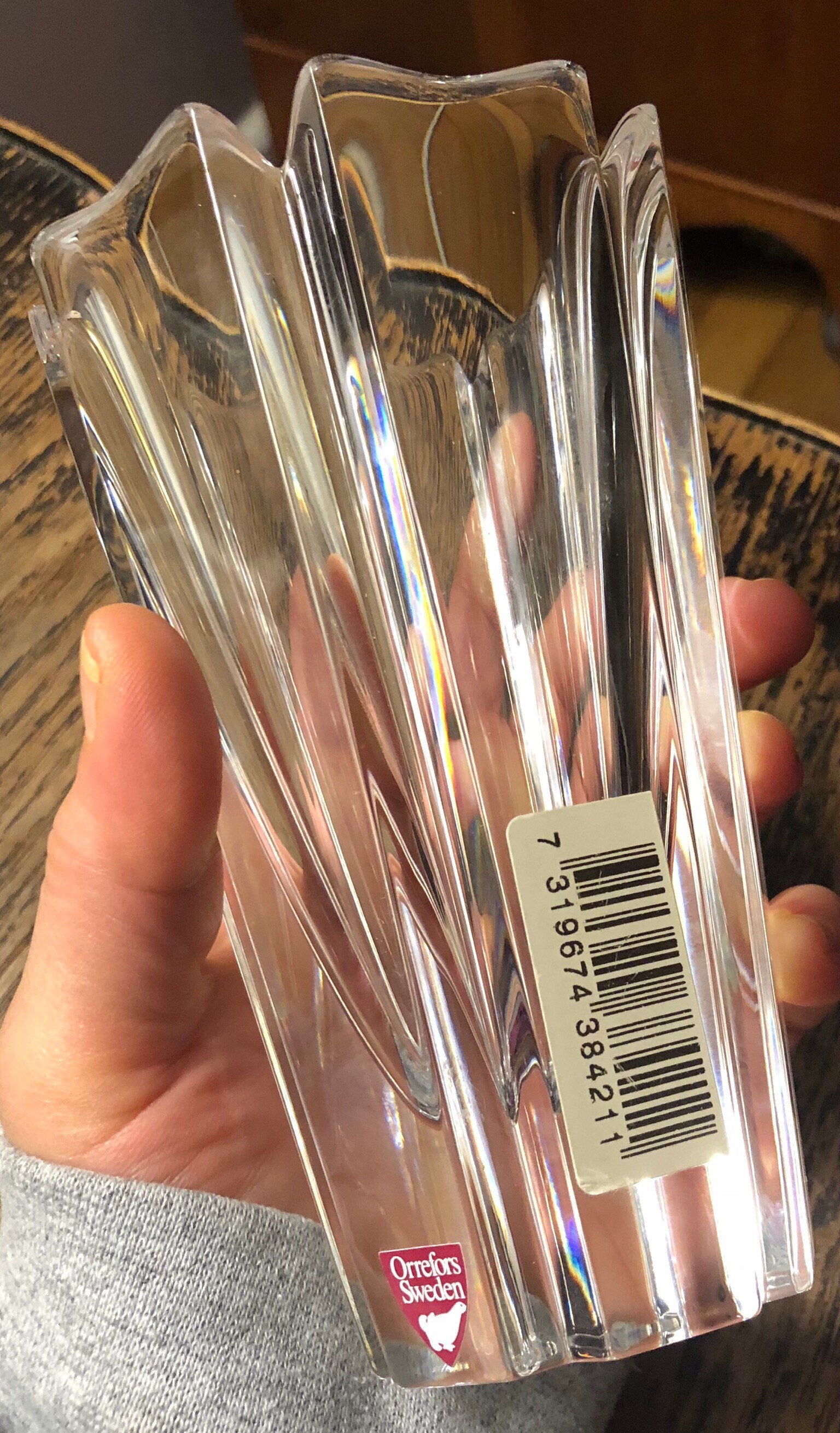 Orrefors Crystal Vase Signed Mint in Box 5 5/8 Heavy MCM | Etsy