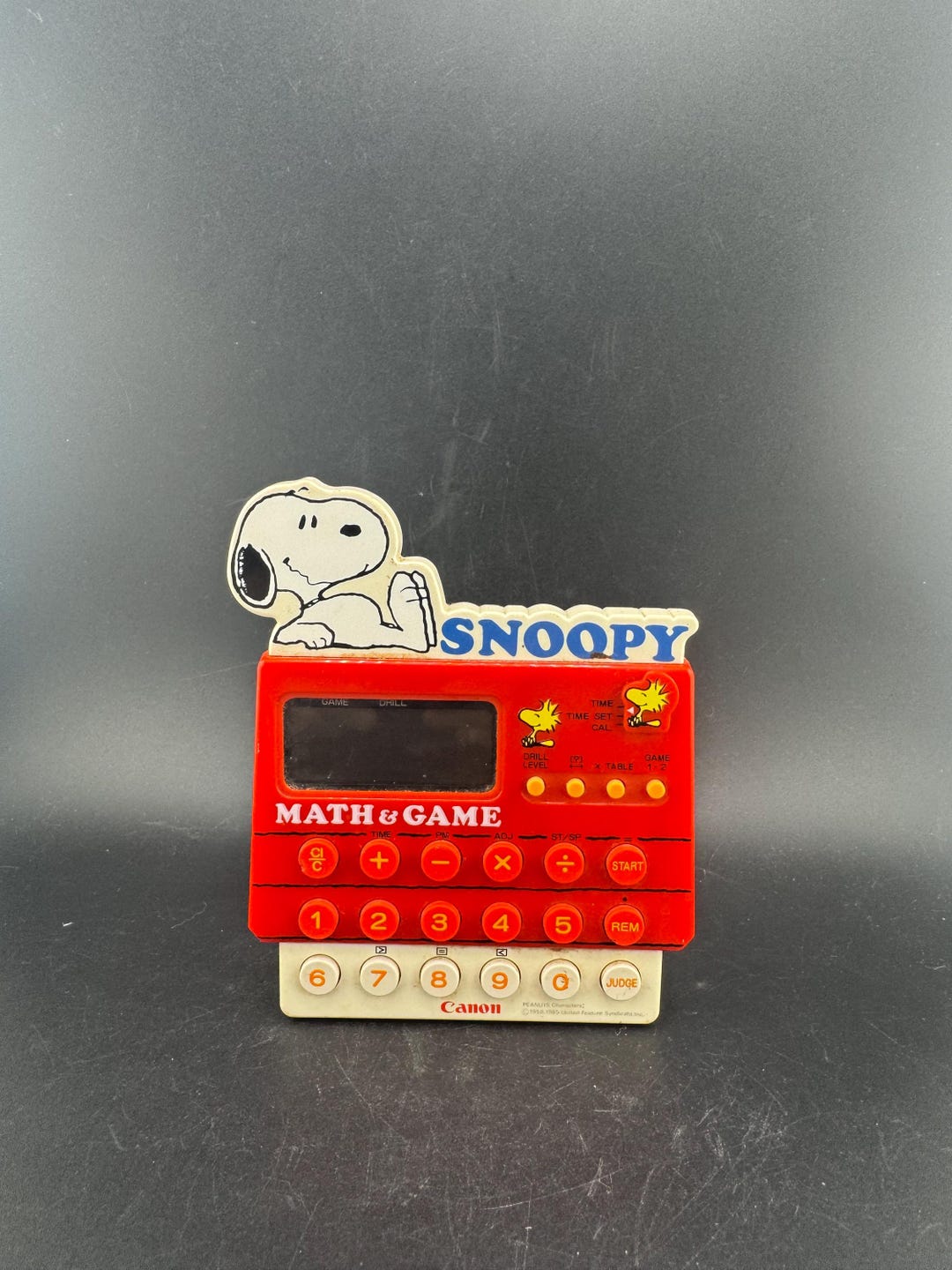 Vintage Snoopy Woodstock Math & Game Calculator Canon MS-10 Learning ...