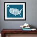 USA Word Map A Typographic Word Map of the United States - Etsy