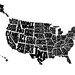 USA Word Map A Typographic Word Map of the United States of America ...