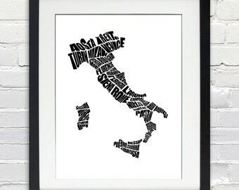 Italy Word Art | Etsy