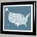 USA Word Map A Typographic Word Map of the United States of America ...