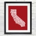 California Cities Word Map Typography Map Art, Home Decor, Housewarming ...