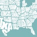 USA Word Map A Typographic Word Map of the United States of America ...