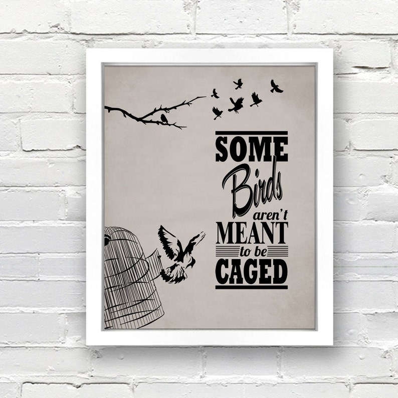 Some Birds Aren't Meant to Be Caged Quote, Personalized Gift Idea ...
