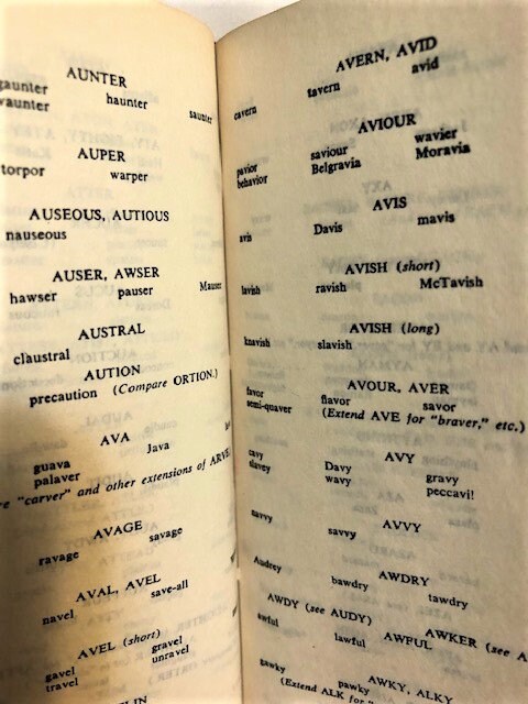 1955 Rhyming Dictionary Vest-pocket Library - Etsy