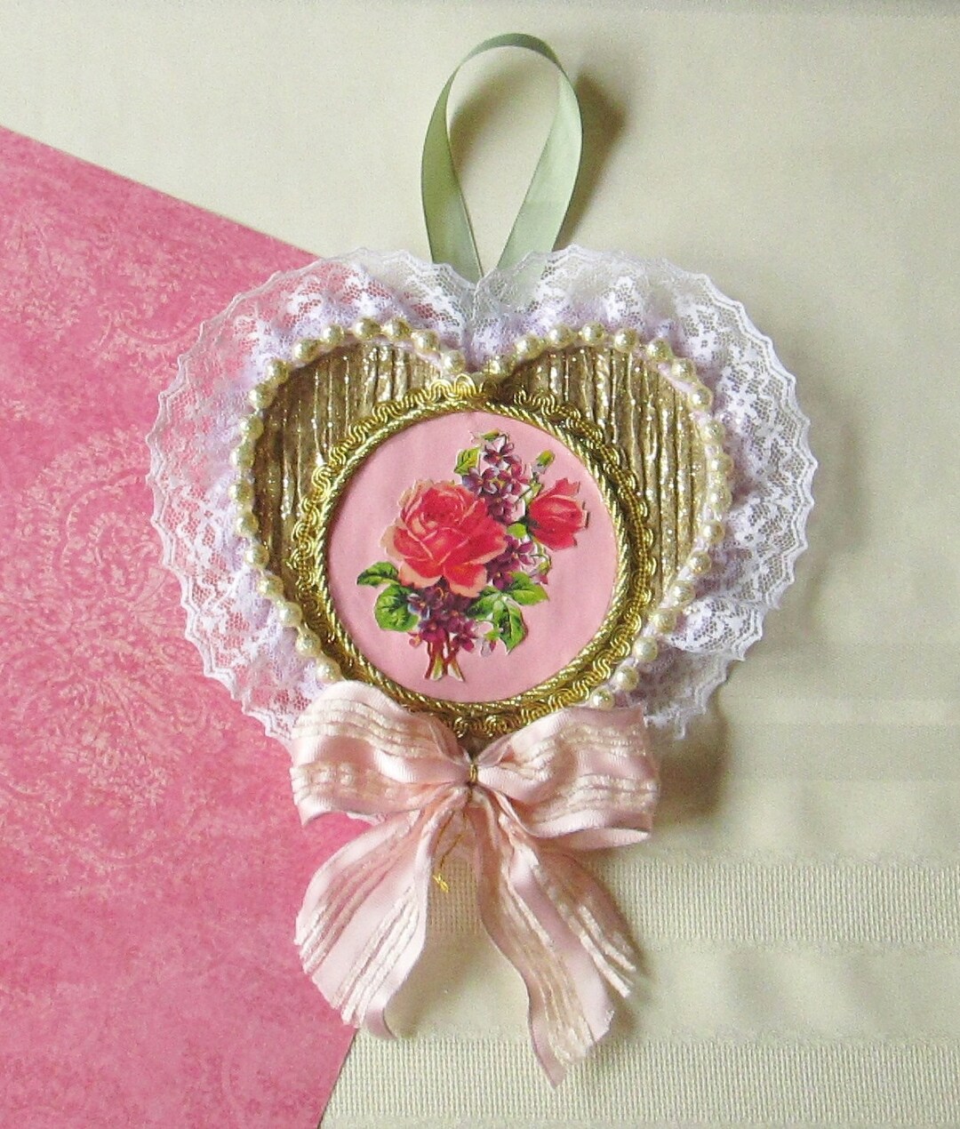 Victorian Style Heart Wall Hanging - Etsy