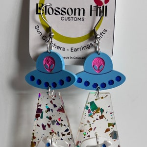 Party Alien Abduction Dangle Earring Earring Statement - Etsy