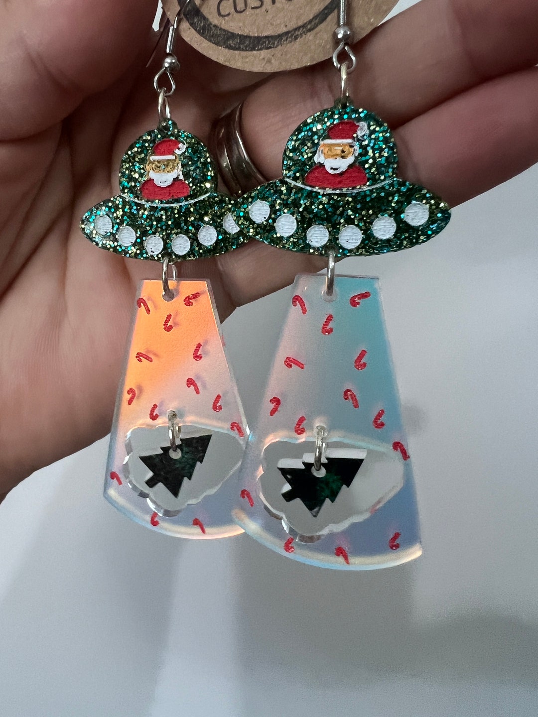 Alien Abduction Dangle Earrings | Laser | Christmas | Earring ...