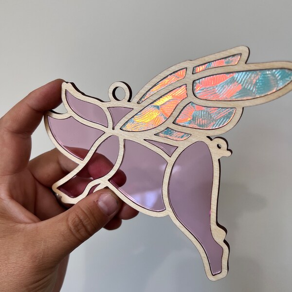 Stained Glass Pig - Etsy