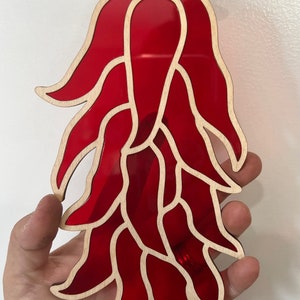 Dried Pepper Ristra Sun Catcher | Faux Stained Glass | Southwest ...