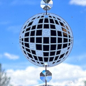 Disco Ball Moon Phase Window or Wall Hanging - Etsy