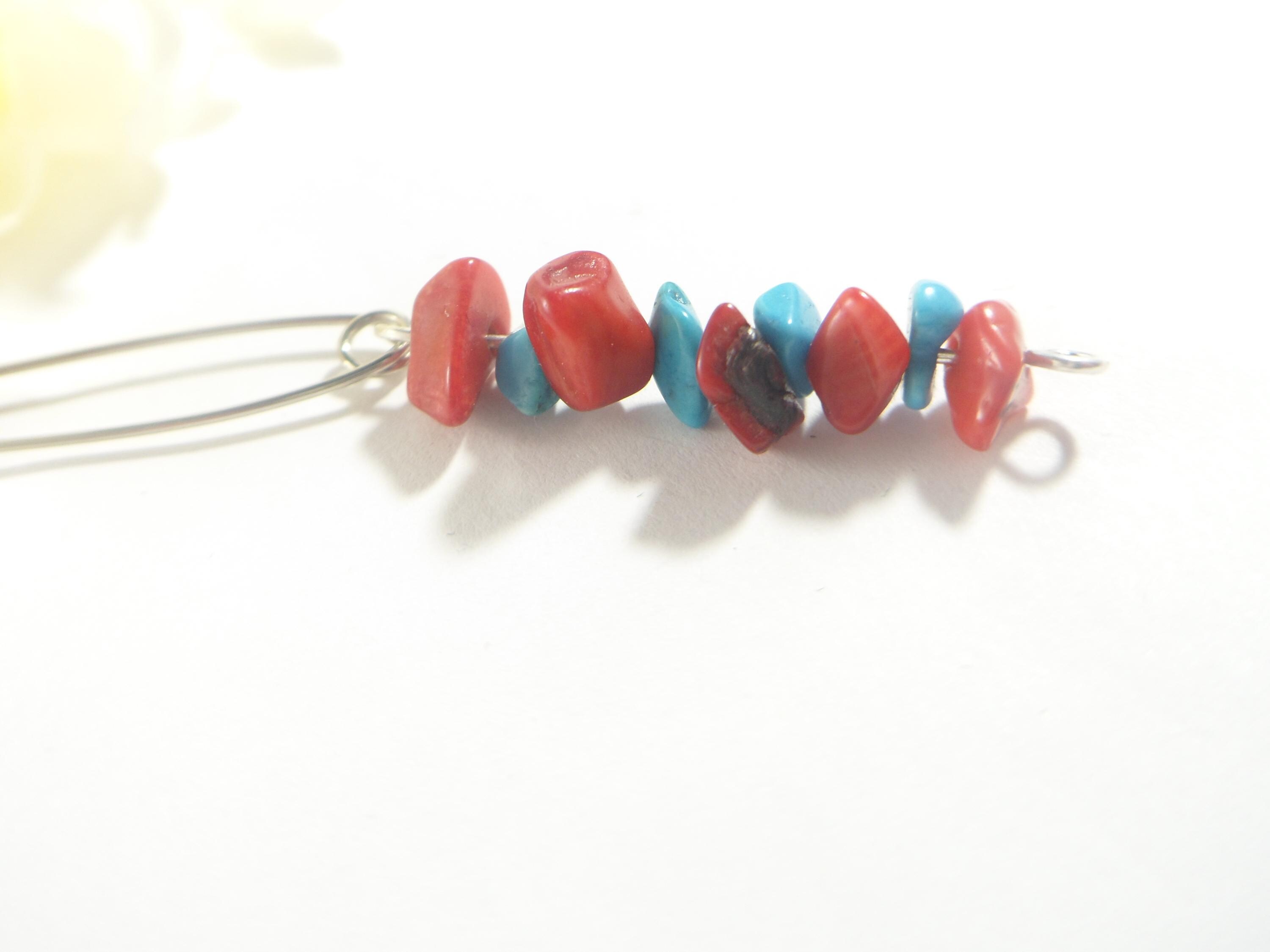 Protection Pins: Turquoise and Coral / Southwestern Style / Zia Pin ...