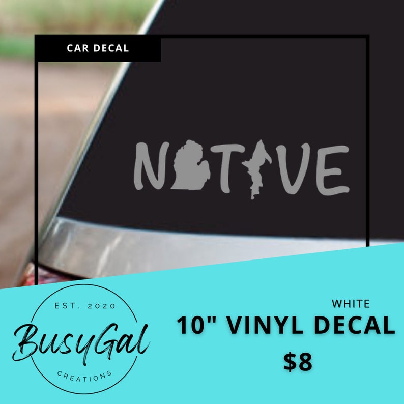 Michigan Native Car Decal - Etsy