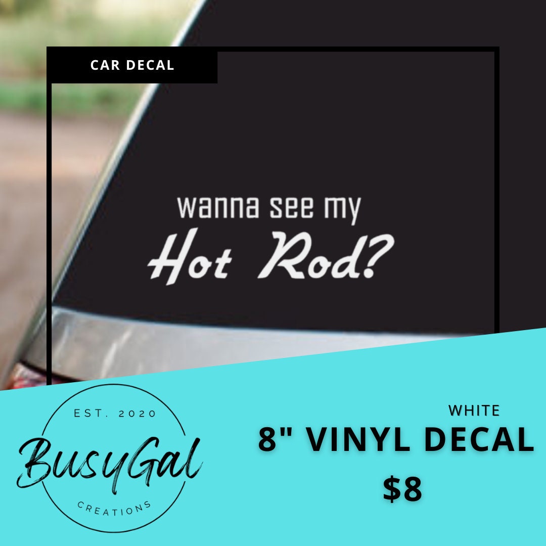 Hot Rod Vinyl Car Decal - Etsy