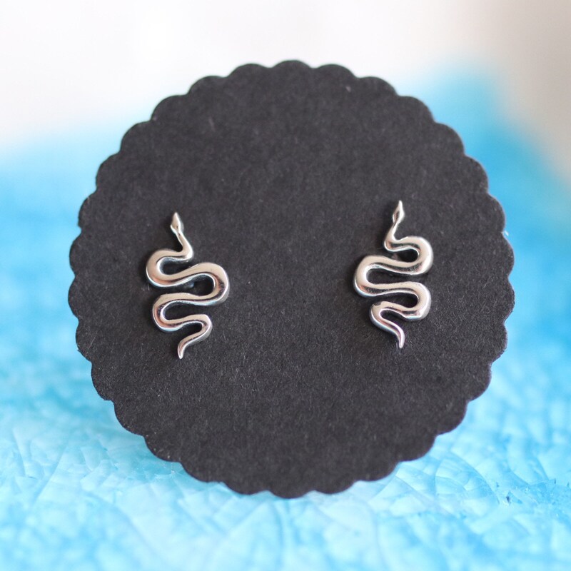 Silver Snake Earrings - Etsy