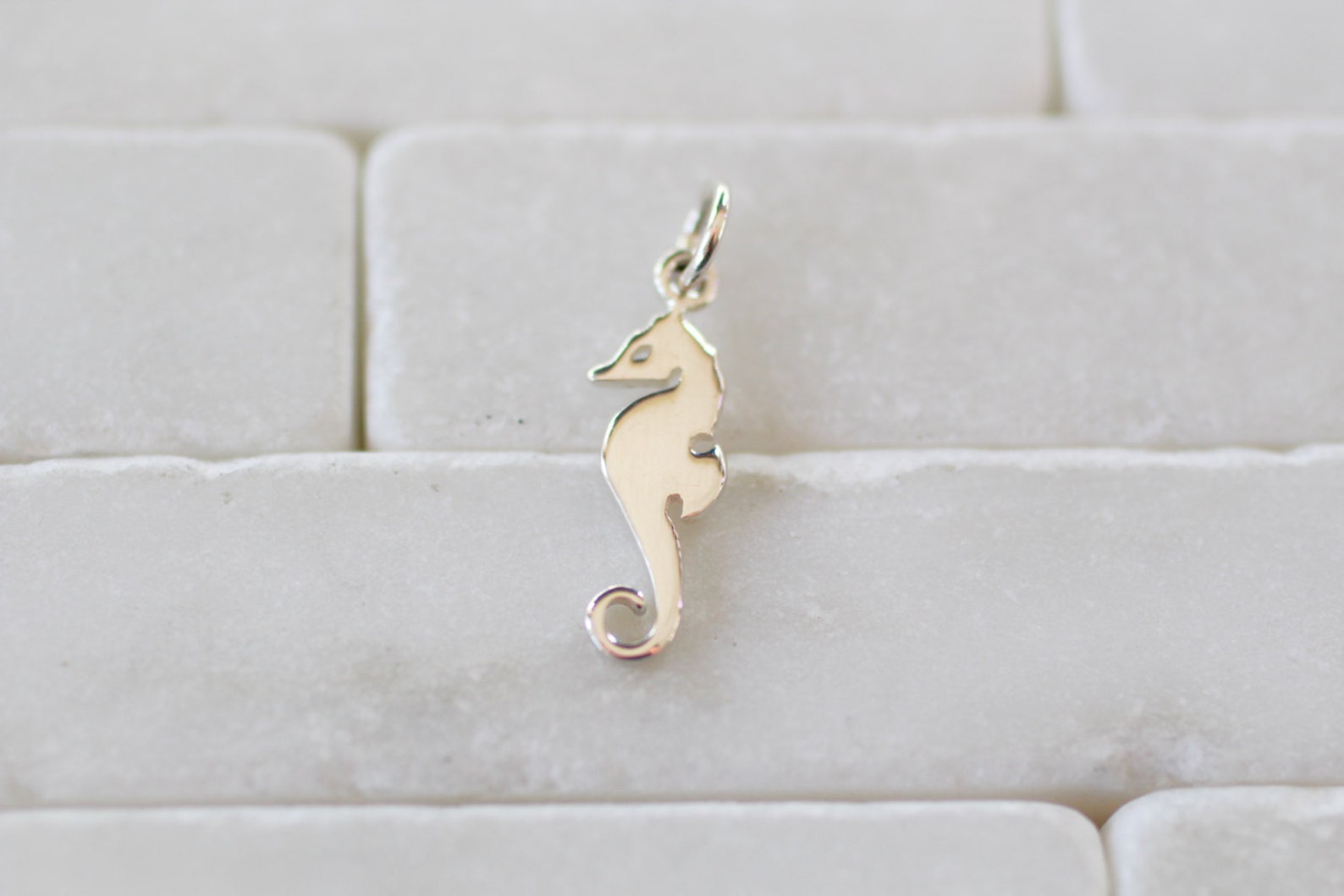 Seahorse Charm Sterling Silver Seahorse Ocean Theme - Etsy