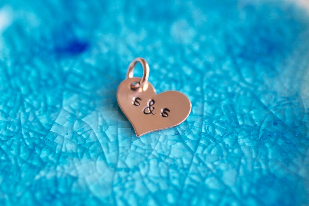 Heart Charm Rose Gold Heart Charm Rose Gold Jewelry Rose Gold Heart ...