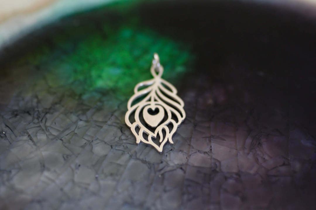 Peacock Feather - Feather Charm - Peacock Jewelry - Peacock Charm Bird ...