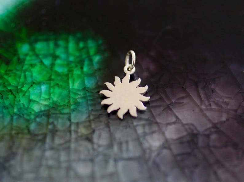 Sterling Silver Sun - Sun Charm - Beach Charm - Ocean Charm - Silver ...