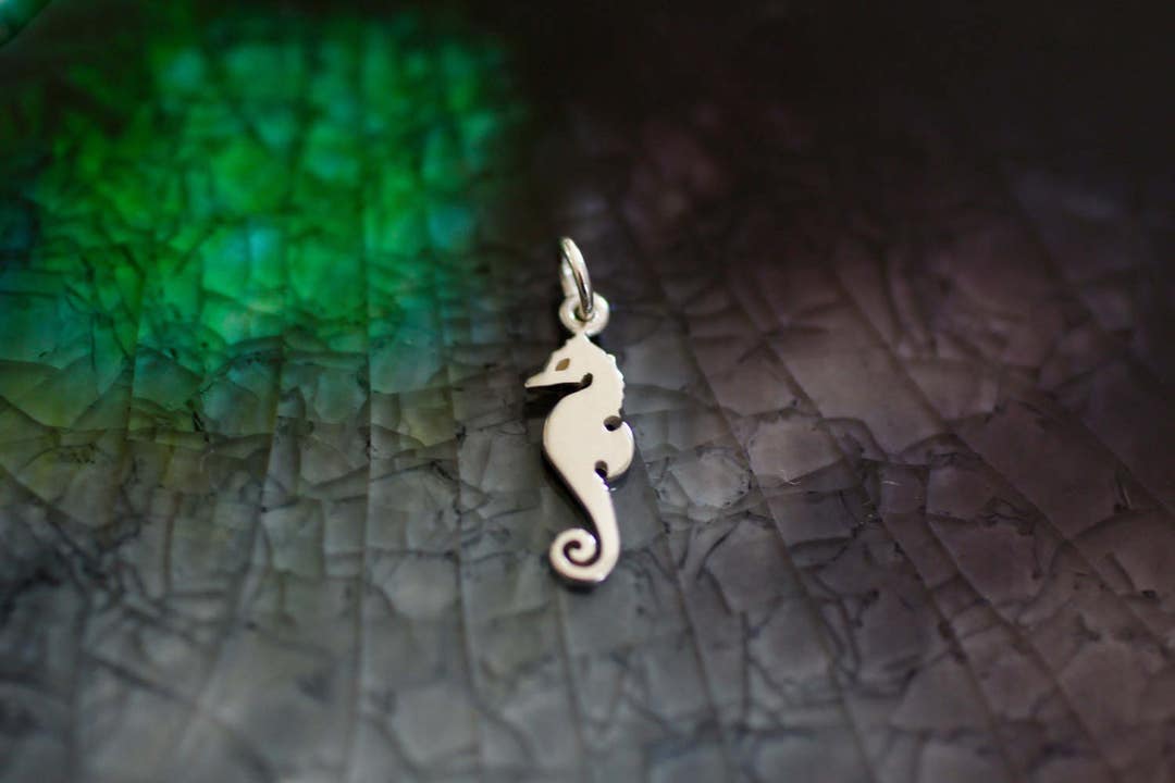 Seahorse Charm - Sterling Silver Seahorse - Ocean Theme - Beach Theme ...