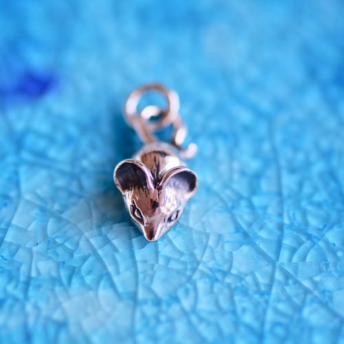 Tiny Mouse Charm Necklace Sterling Silver - Etsy