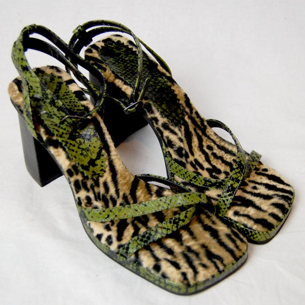 Leopard Print Platforms Heels - Etsy