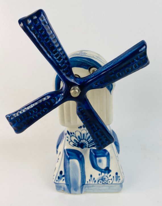 Holland Delft Vintage Dutch Windmill Clockwork Blue Danube - Etsy