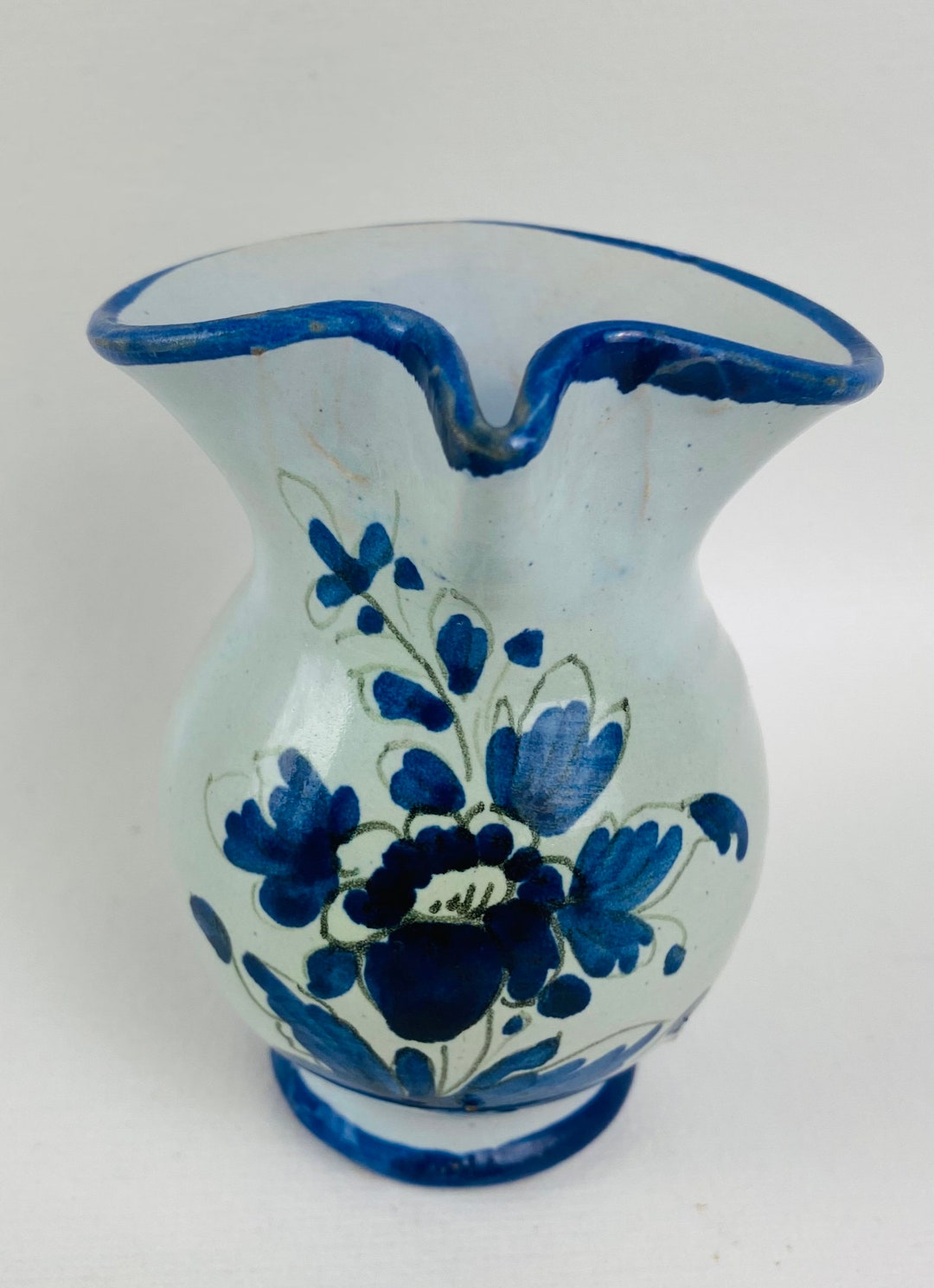 Vintage Made in Italy Blue and White Small Pitcher Pottery - Etsy