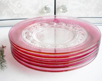 Cranberry glass | Etsy