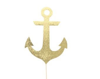 Anchor Cupcake Toppers 12CT Nautical Party Decorations - Etsy