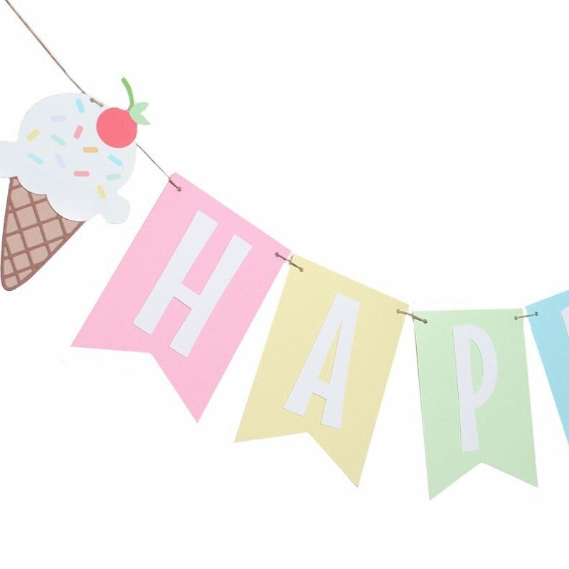 Ice Cream Party Banner - Etsy