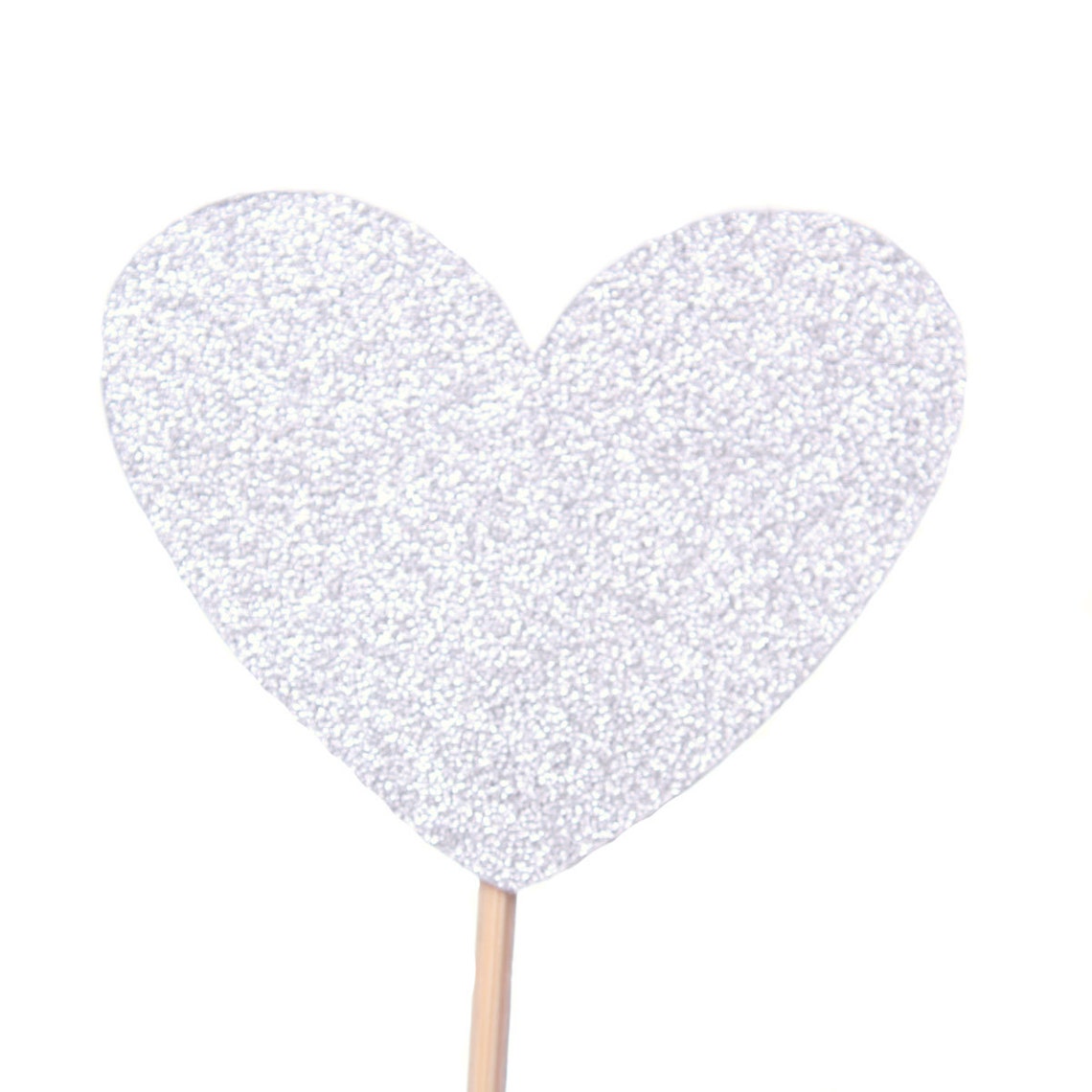 Pink and Silver Heart Cupcake Toppers / Food Picks / Wedding ...