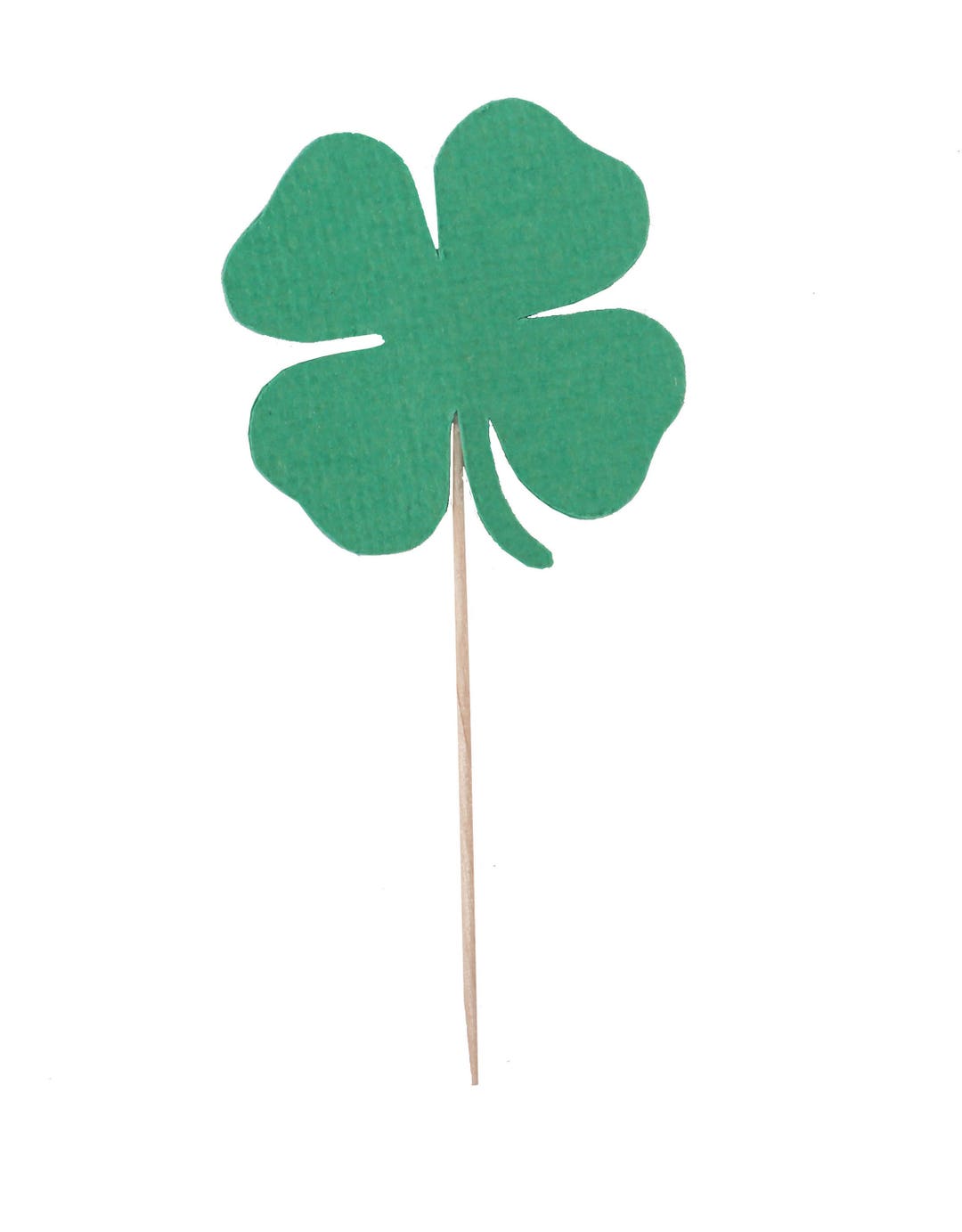 Green Lucky Four Leaf Clover Cupcake Toppers, Saint Patrick's Day ...