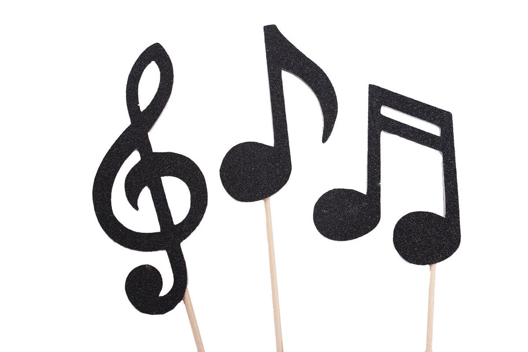Music Note Centerpiece Picks - Music Birthday Centerpiece (set of 3) - Etsy