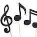 Music Note Centerpiece Picks - Music Birthday Centerpiece (set of 3) - Etsy