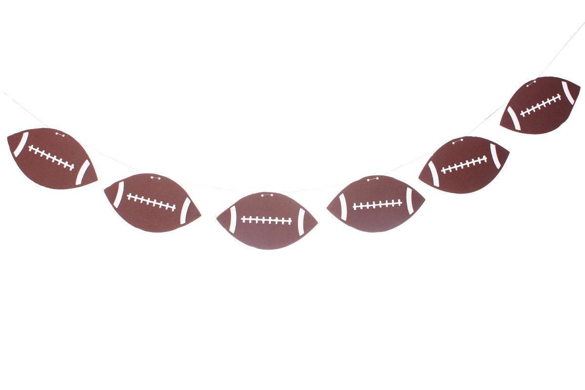 Super Bowl Party Football Touchdown Banner Custom Football | Etsy