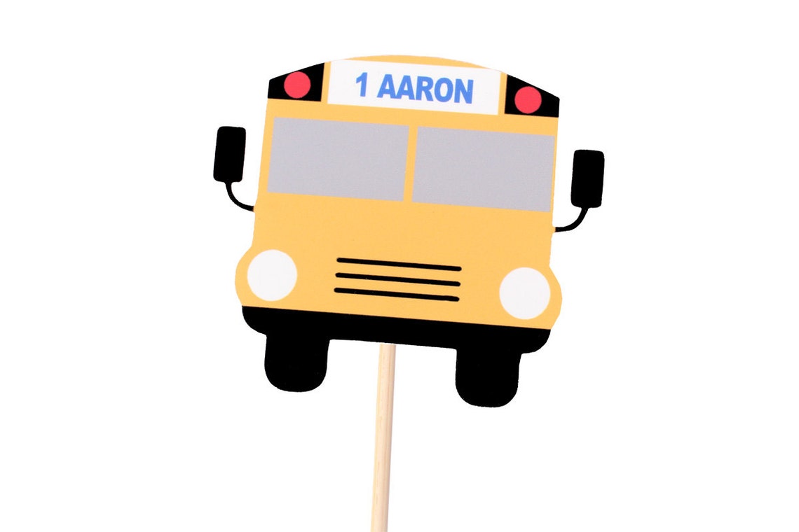 Personalized Bus CAKE Topper Bus Birthday Party Wheels on | Etsy