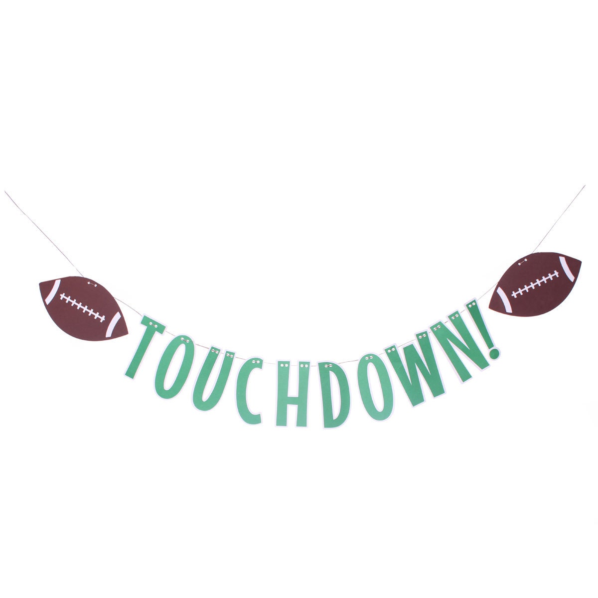 Super Bowl Party Football Touchdown Banner Custom Football | Etsy