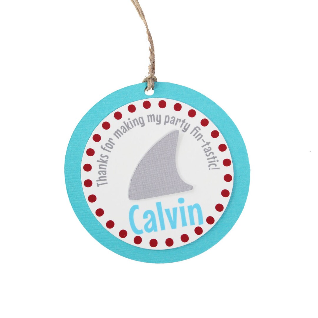 Shark Favor Tags - Shark Birthday Favor - Shark Party Decorations ...