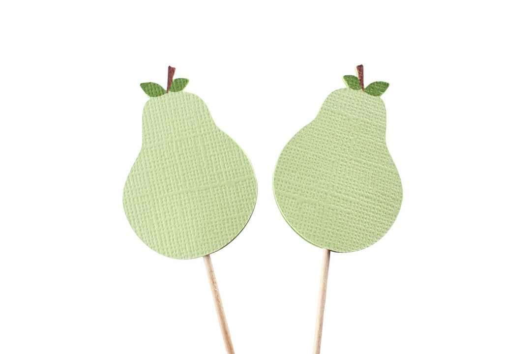 Pear Cupcake Toppers - Perfect Pair Wedding Shower - Perfect Pair Twin ...