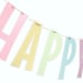 Pastel Rainbow Birthday Banner Pastel Flag Birthday Banner - Etsy