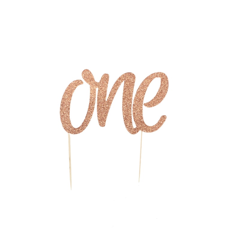 Rose Gold "one" Cake Topper Rose Gold First Birthday Cake Topper Gold ...