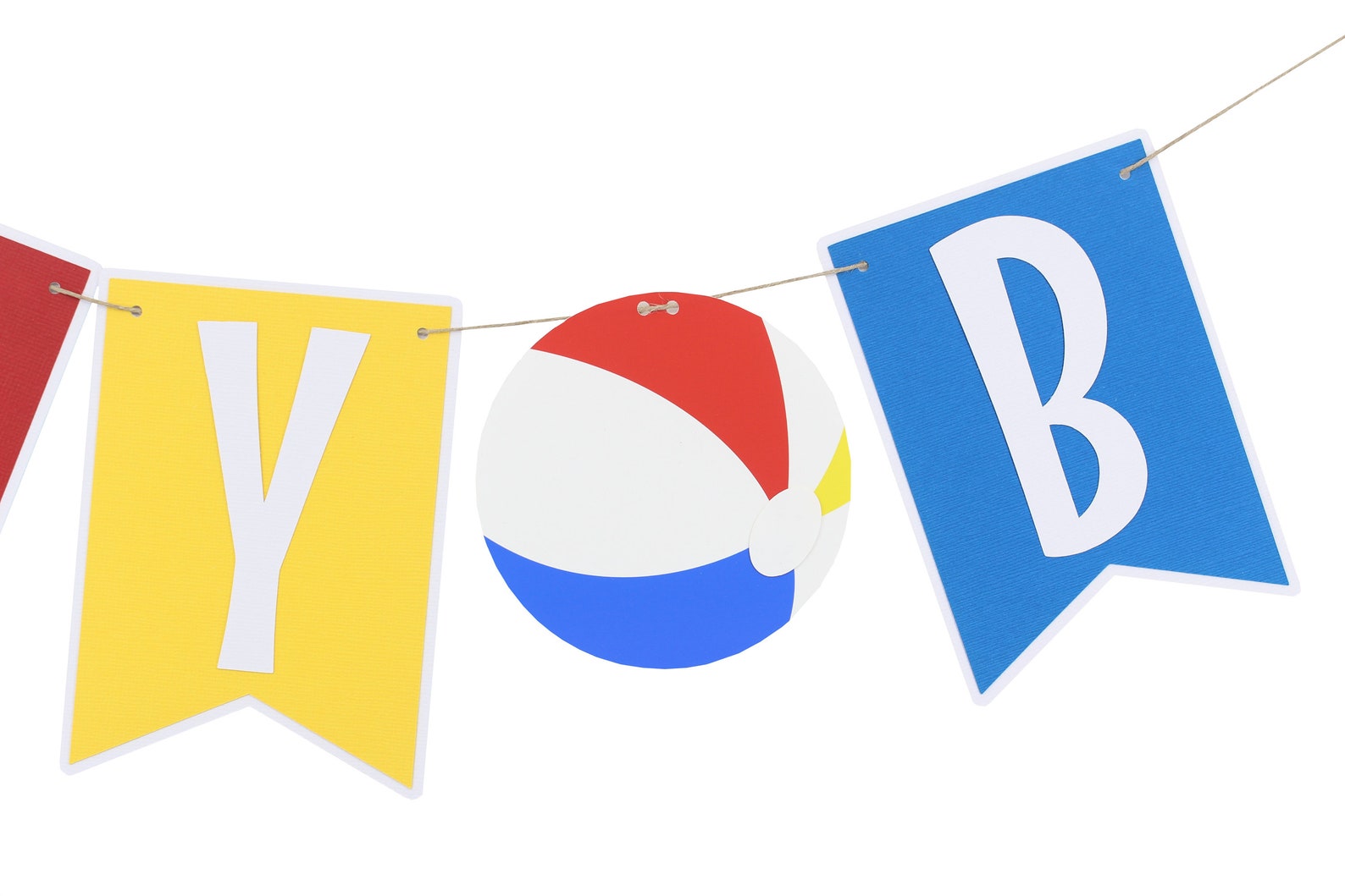 Pool Party Birthday Banner Beach Ball Birthday Banner | Etsy