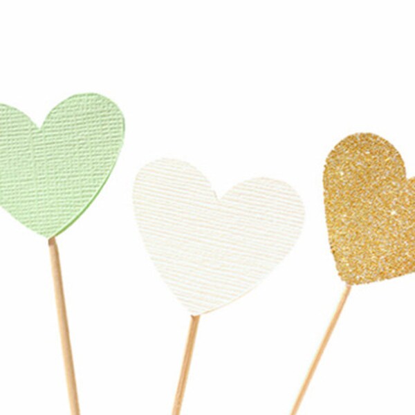 Heart Cupcake Topper - Etsy