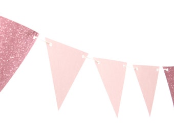 Pink Pennant Banner - Etsy