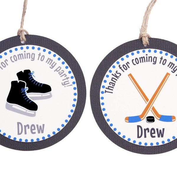 Hockey Favor Tags - Etsy