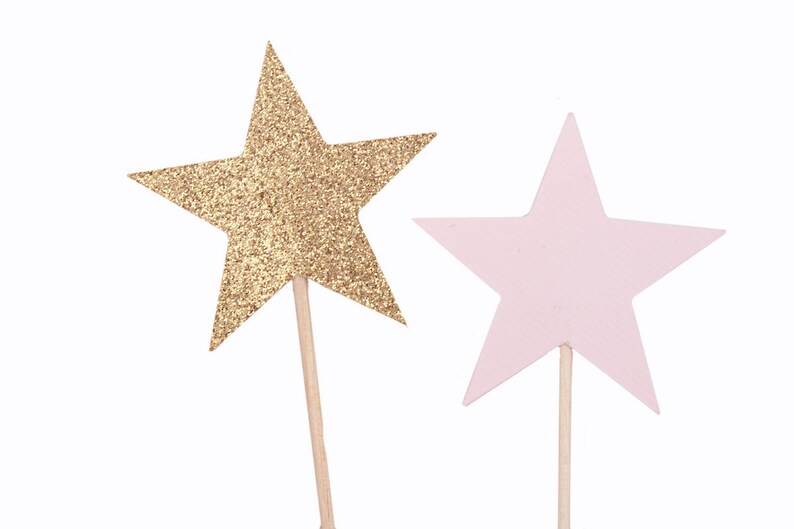 Twinkle Little Star Photo Banner Clips - Gold Star Photo Clips - Pink ...